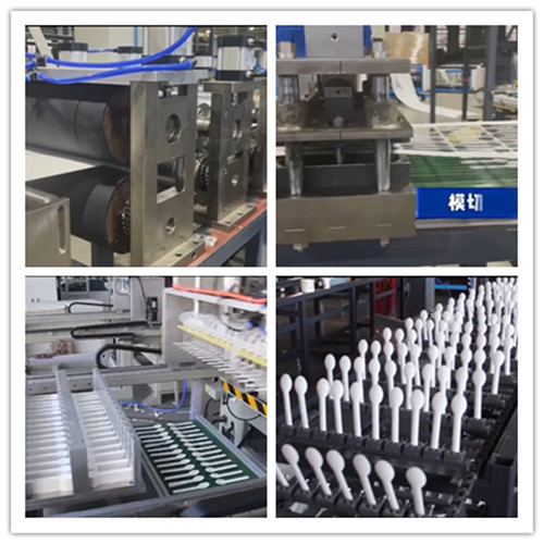 170 Pieces/Min Disposable Cutlery Making Machine Paper Yogurt Spoon ...